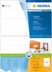 Herma etikete Superprint 105x37mm A4/16 100L