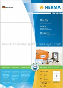 Herma etikete Superprint 105x74mm A4/8 100L