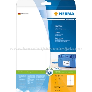 Herma etikete Superprint 105x148mm A4/4 25L