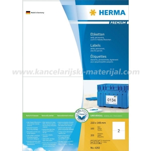 Herma etikete Superprint 210x148mm A4/2 100L