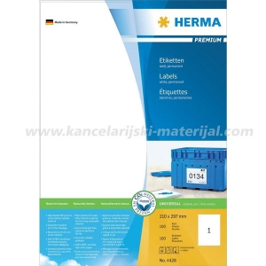Herma etikete Superprint 210x297mm A4/1 100L