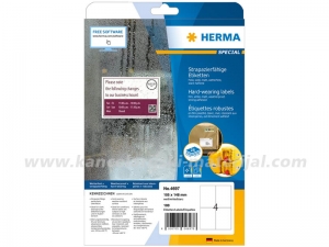 Herma etikete WEATHERPROOF OUTDOOR 105x148mm A4/4 25L bela