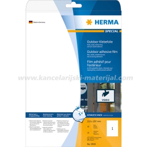 Herma etikete WEATHERPROOF OUTDOOR 210x297mm A4/1 10L bela
