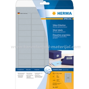 Herma SREBRNA nalepnica Superprint 45x21.2mm, 25 lista