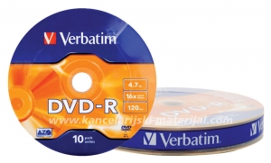 VERBATIM DVD-R 4.7GB x16 1/10 Wrap (u foliji)