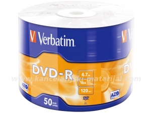 VERBATIM DVD-R 4.7GB x16 1/50 Wrap (u foliji)