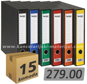 15 uskih registratora FORNAX Prestige A4 D60 sa kutijom