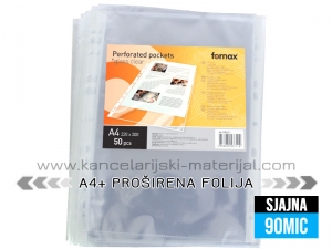 FORNAX U folija 90mic CRYSTAL PROŠIRENA A4+ 1/50