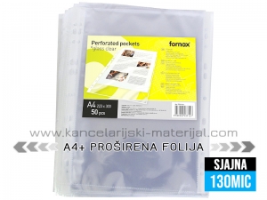 FORNAX U folija 130mic CRYSTAL PROŠIRENA A4+ 1/50