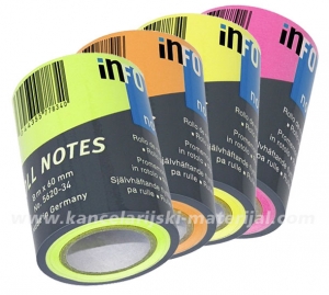INFO NOTES - ROLL refil 60mm x 8m Brilliant Colors