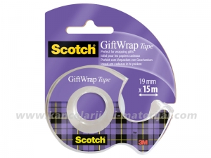 3M Scotch Gift-wrap selotejp 19mm x 16.5m na stalku