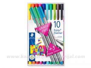 STAEDTLER TRIPLUS fineliner 334 0.3mm set 10+3 gratis 0.8mm