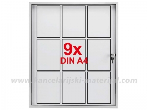 MAGNETOPLAN oglasna tabla 870x1085mm, 9xA4 Whiteboard Indoor