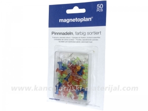 MAGNETOPLAN čiode za table 1/50, PROVIDNE sortirane boje