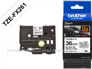 BROTHER TZe-FX261 traka 36mm crno na belo FLEXI ID