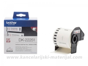 BROTHER DK-22251 kontinuirana nalepnica 62mm x 15.24m za štampu u crno/crvenoj boji