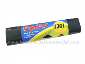 TOPSTAR kese za smeće 120L 1/8 (LDPE) sa trakom