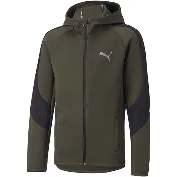 PUMA Duks za dečake EvoStripe Full-Zip B braon