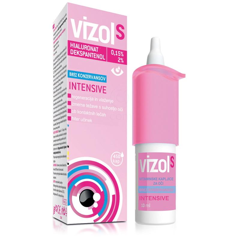 Vizol S intensiv kapi za oči 0.15% + 2% 10 ml