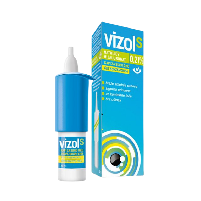 Vizol S kapi za oči 0.21% 10ml