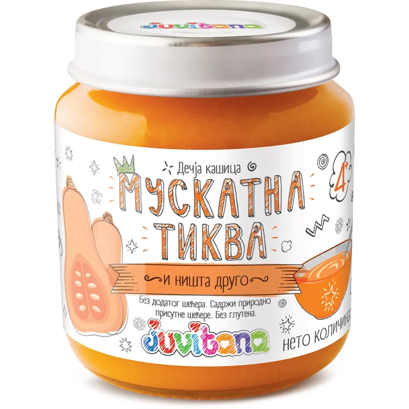 Juvitana kašica muskantna tikva 128g