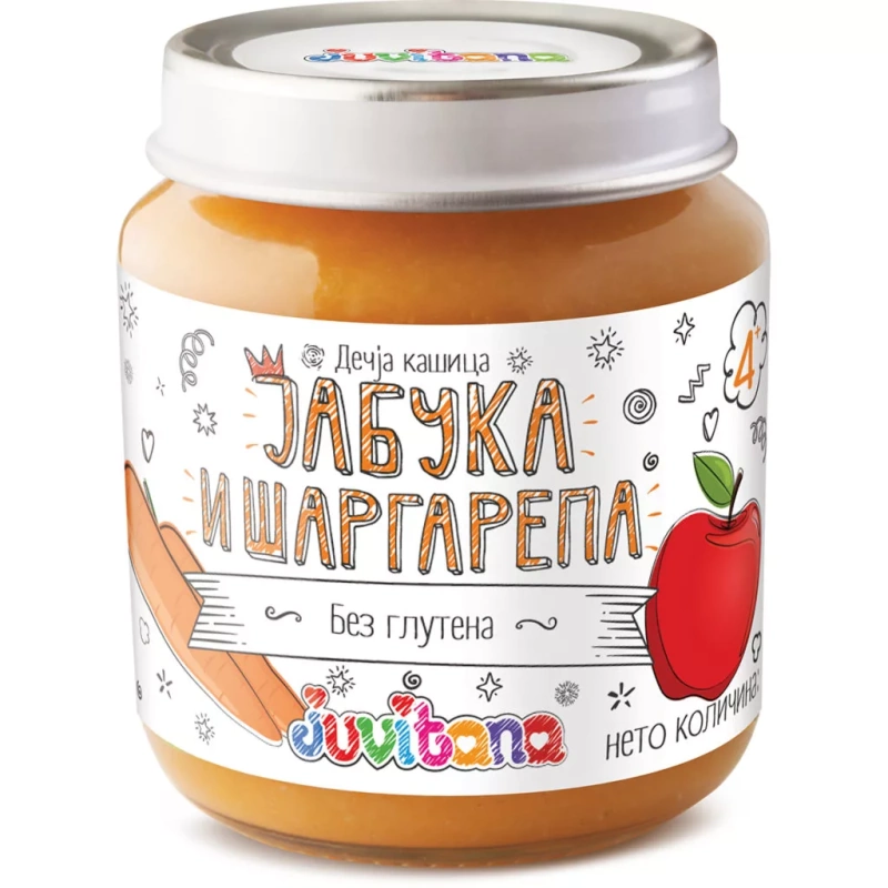 Juvitana kašica jabuka + šargarepa 128g