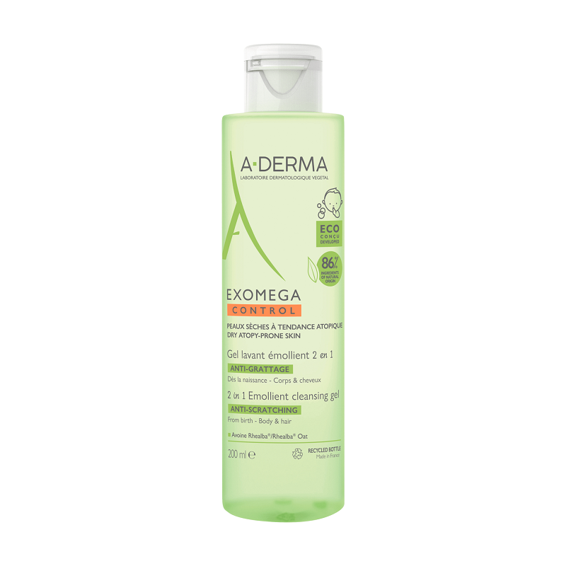 A-Derma Exomega Control penušavi gel 2U1 200ml