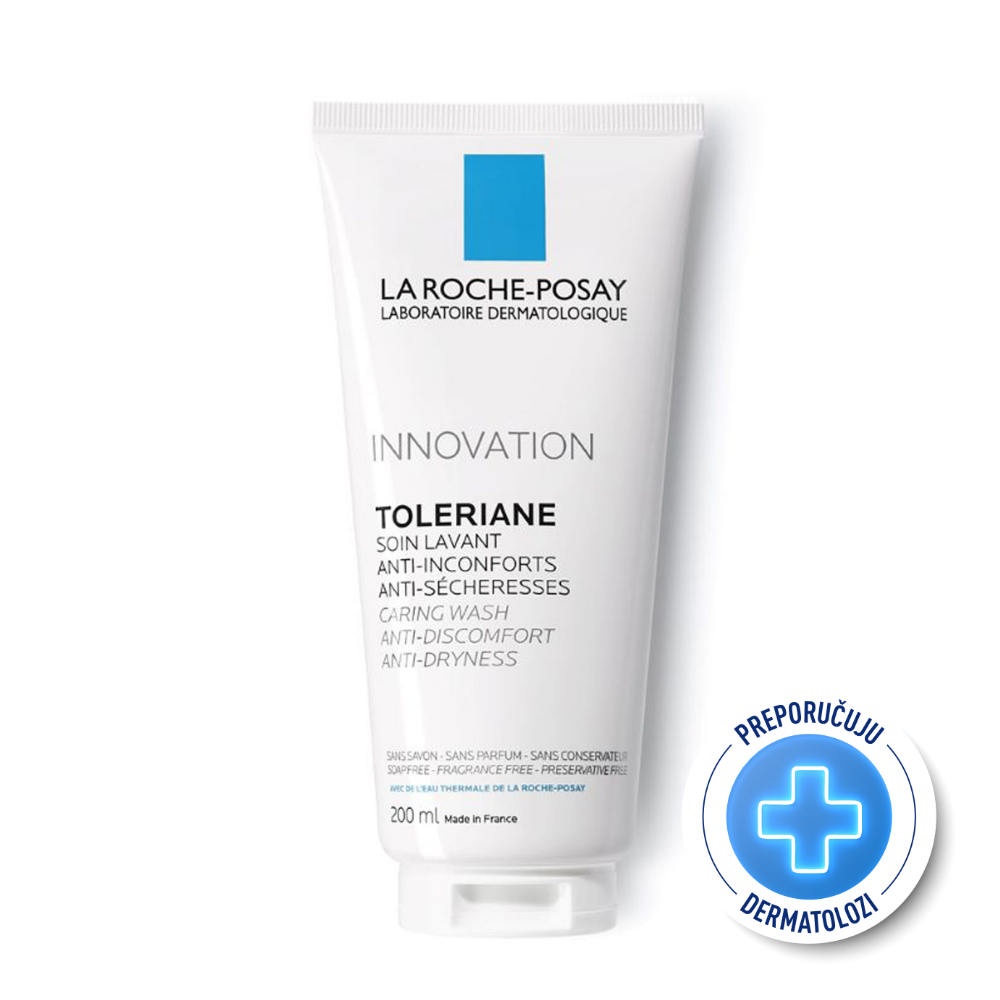 La Roche-Posay TOLERIANE Negujući gel za pranje lica protiv suvoće i neugodnog zatezanja kože, 200 ml