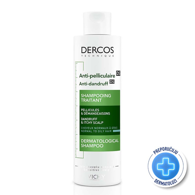 VICHY DERCOS AD Šampon protiv peruti za normalnu do masnu kosu, 200 ml