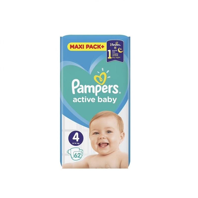 Pampers Active Dry pelene JPM 4 (9-14kg) A62