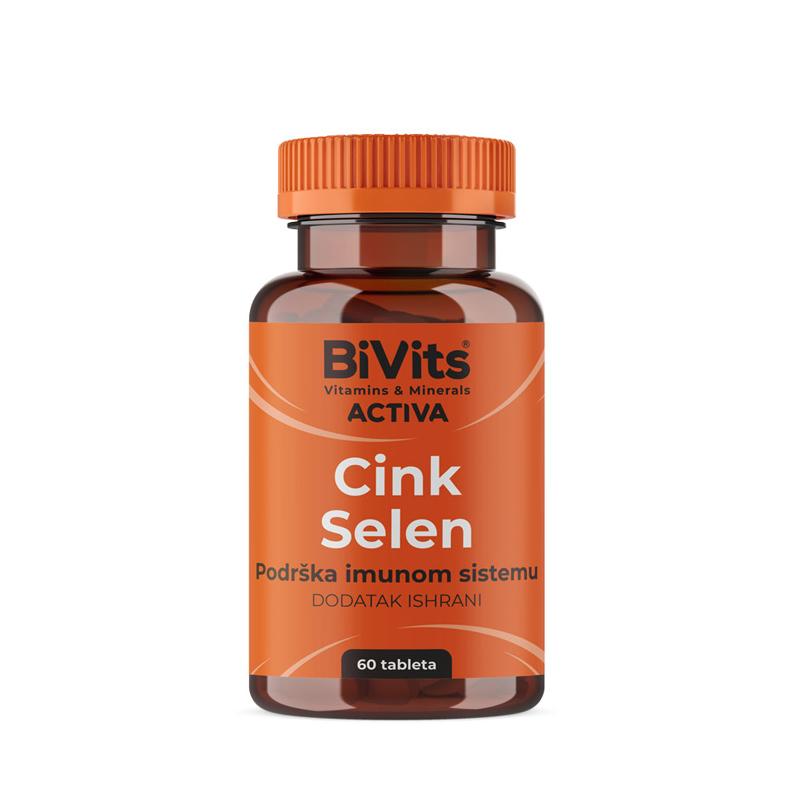 BiVits ACTIVA Cink Selen tablete A 60