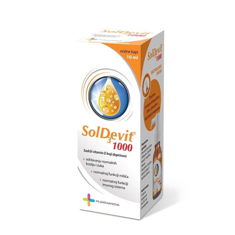 SolDevit D3 1000 rastvor sa doznom pumpom 10 ml
