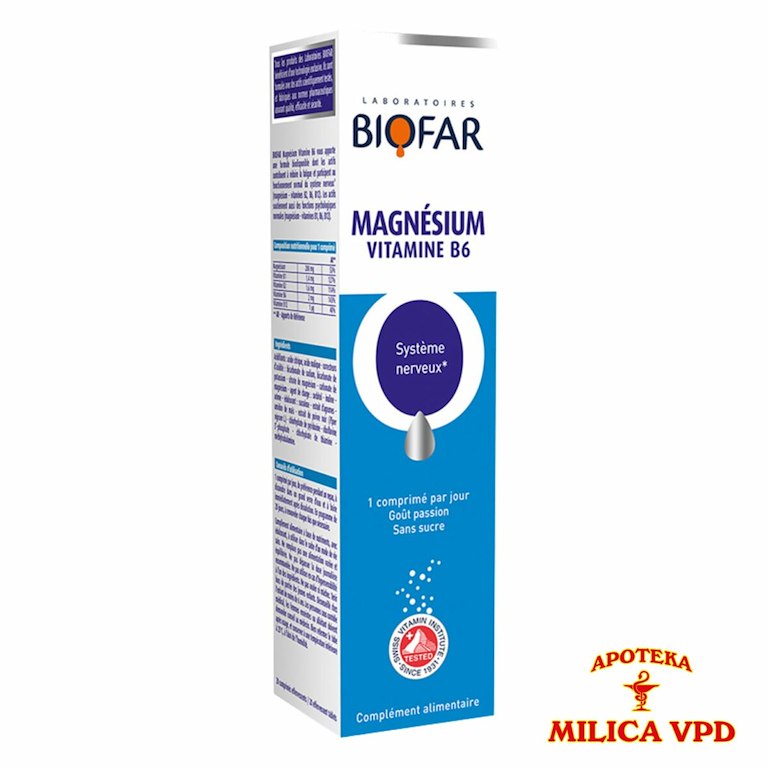 Magnezijum Vitamin B6 Biofar šumeće tableta