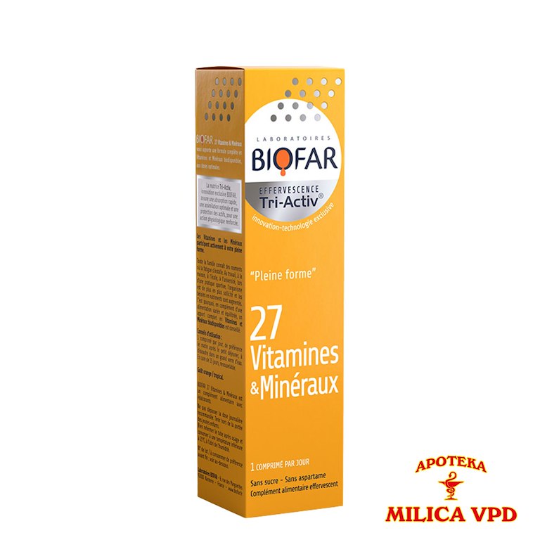 27 Vitamina i Minerala Biofar 15 šumećih tableta