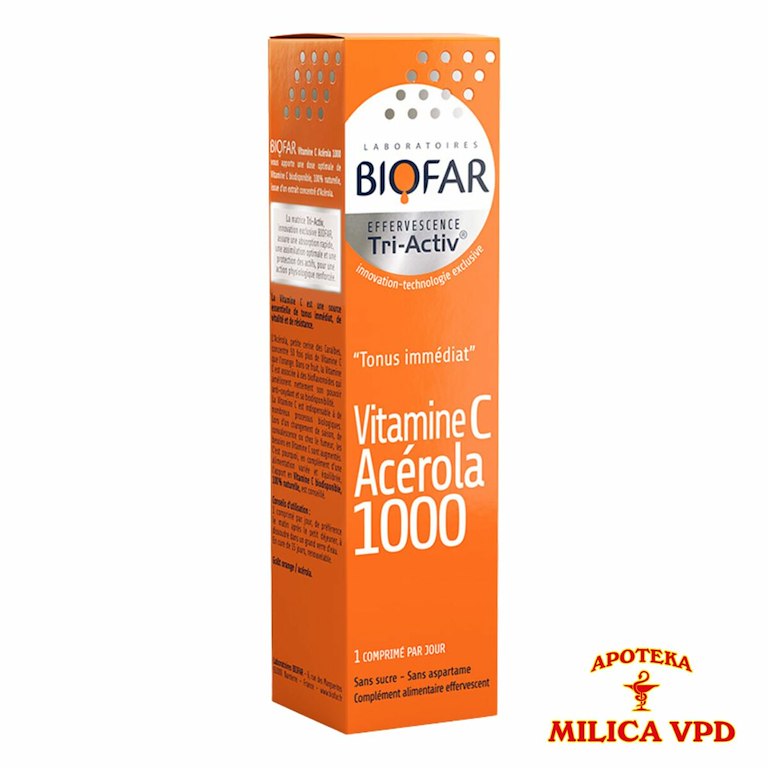 Vitamin C Acerola 1000 Biofar šumeće tablete A 15