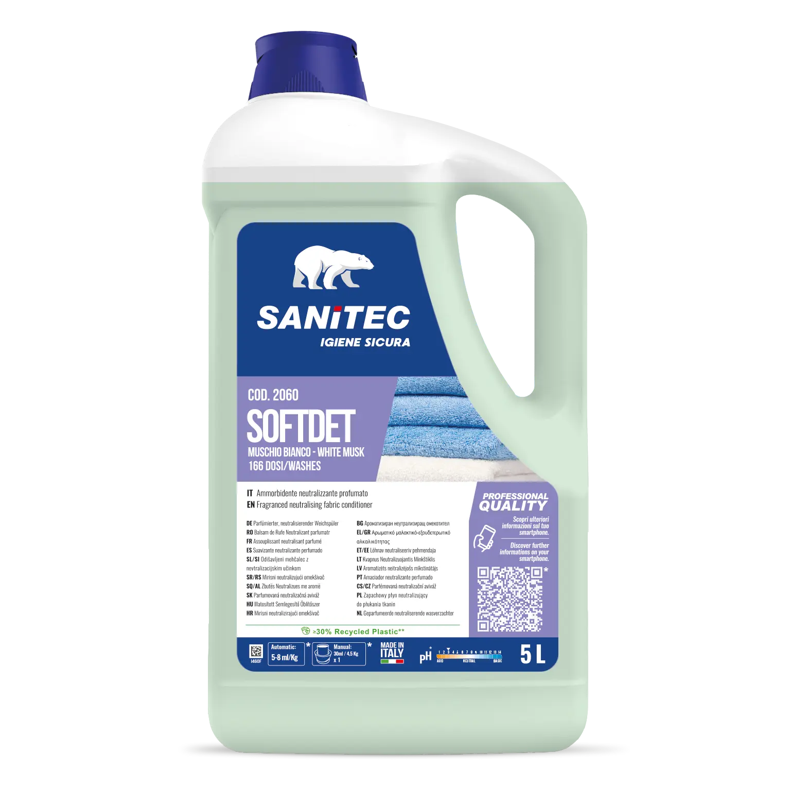 SANITEC Koncentrovani balzam za tkaninu Softdet White Musk 5l