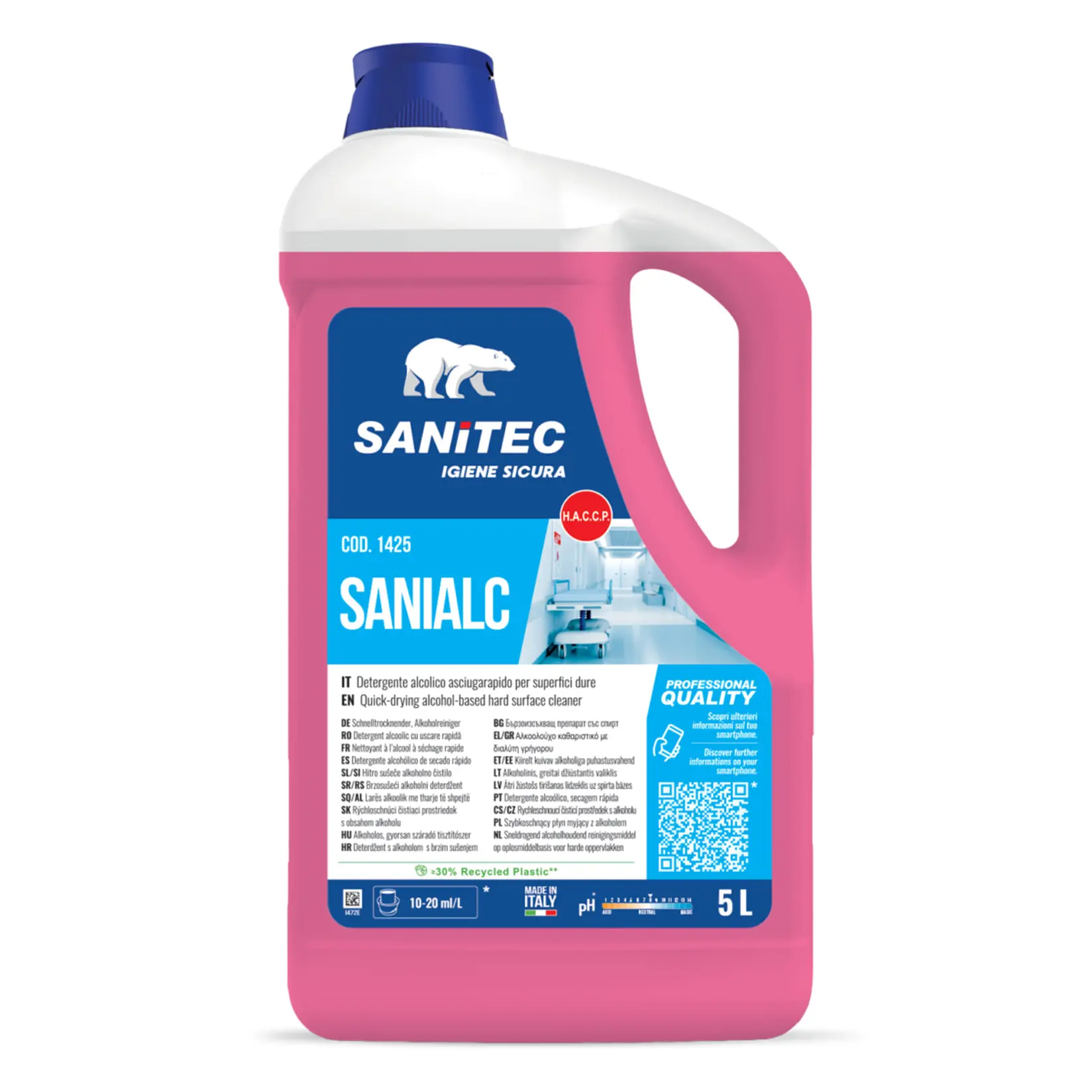 SANITEC Sredstvo za čišćenje i odmašćivanje Sanialc 5l