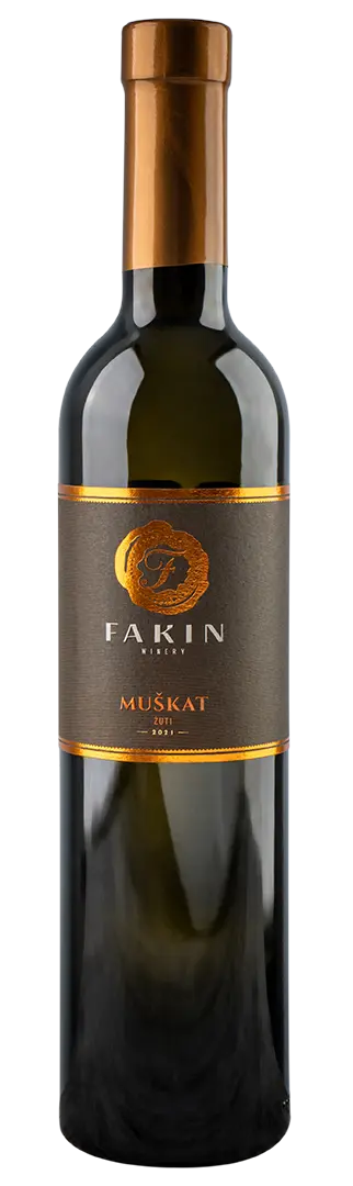 VINO FAKIN Zuti muskat belo vino 0,5 l