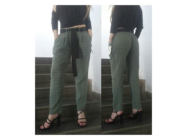 Zelene ženske italijanske pantalone