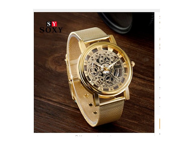 SOXY Brand Golden Silver Luxury Hollow Steel Watches