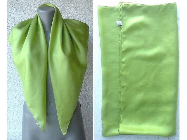 marama svilena zelena 86x83 cm