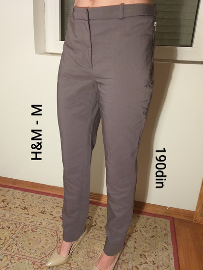 H&M ženske pantalone sive M/38