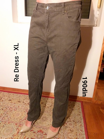 Re Dress ženske crne pantalone farmerke XL/42