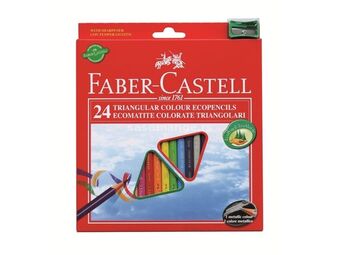 Drvene bojice ECO Triangular standard set - 24 boje (Faber)
