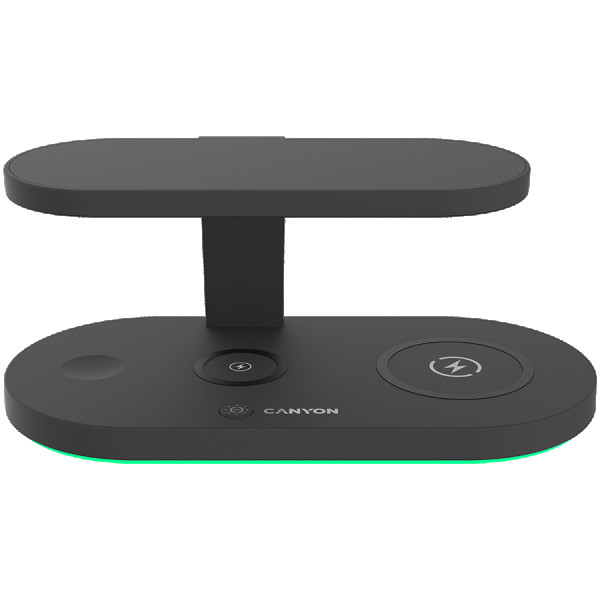 CANYON WS-501 5in1 Wireless charger, with UV sterilizer, with touch button for Running water light, Input QC36W or PD30W, Output 15W10W7.5W