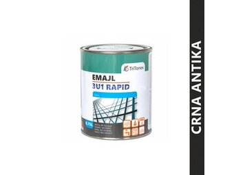 TRITONEX emajl za metal 3 u 1 rapid 0.75l crna antika