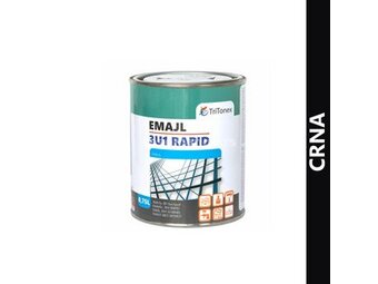 TRITONEX emajl za metal 3 u 1 rapid 0.75l crna