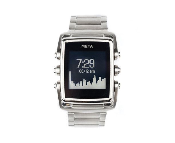 MetaWatch M1 Core Smartwatch (Stainless Steel, Stainless Steel Bracelet)