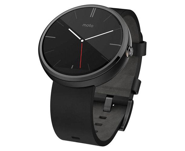 Motorola Moto 360 Smartwatch (Black Horween Leather)