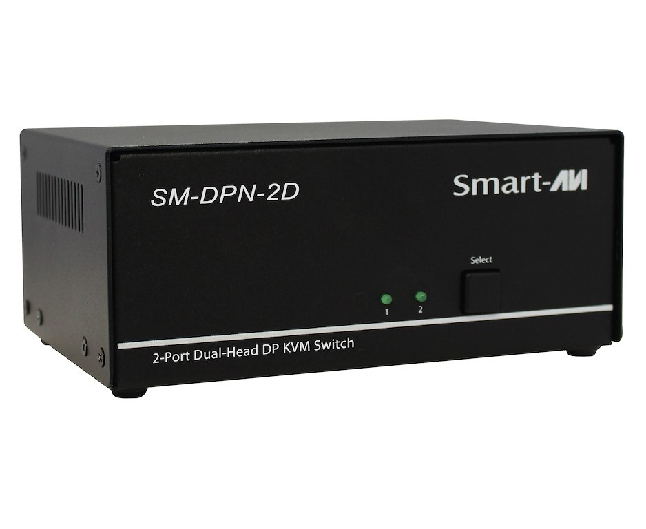 SmartAVI 2-Port Dual-Head DP KVM Switch